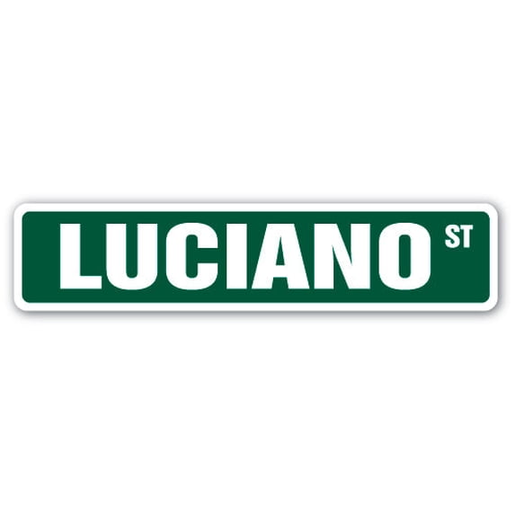 LUCIANO Street Sign Childrens Name Room Sign | Indoor/Outdoor | 36 ...