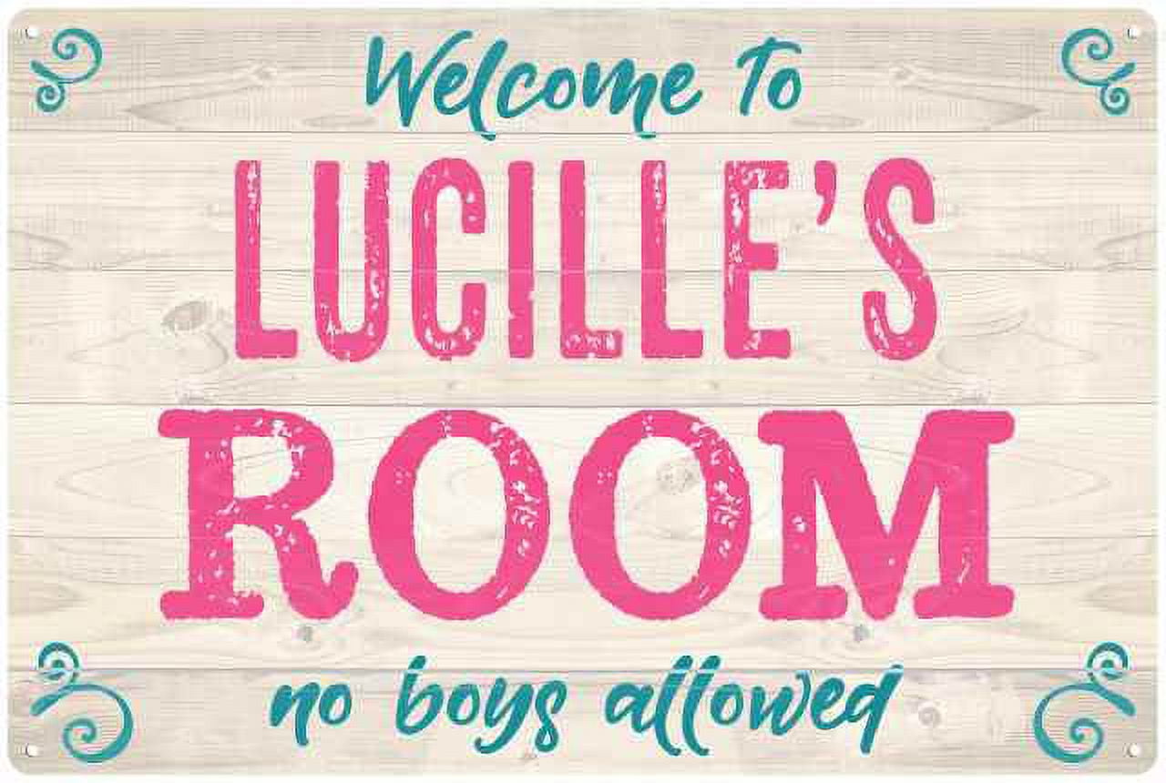 LUCILLE'S Room Kids Bedroom Sign Gift 8x12 Metal Sign 108120089264 ...