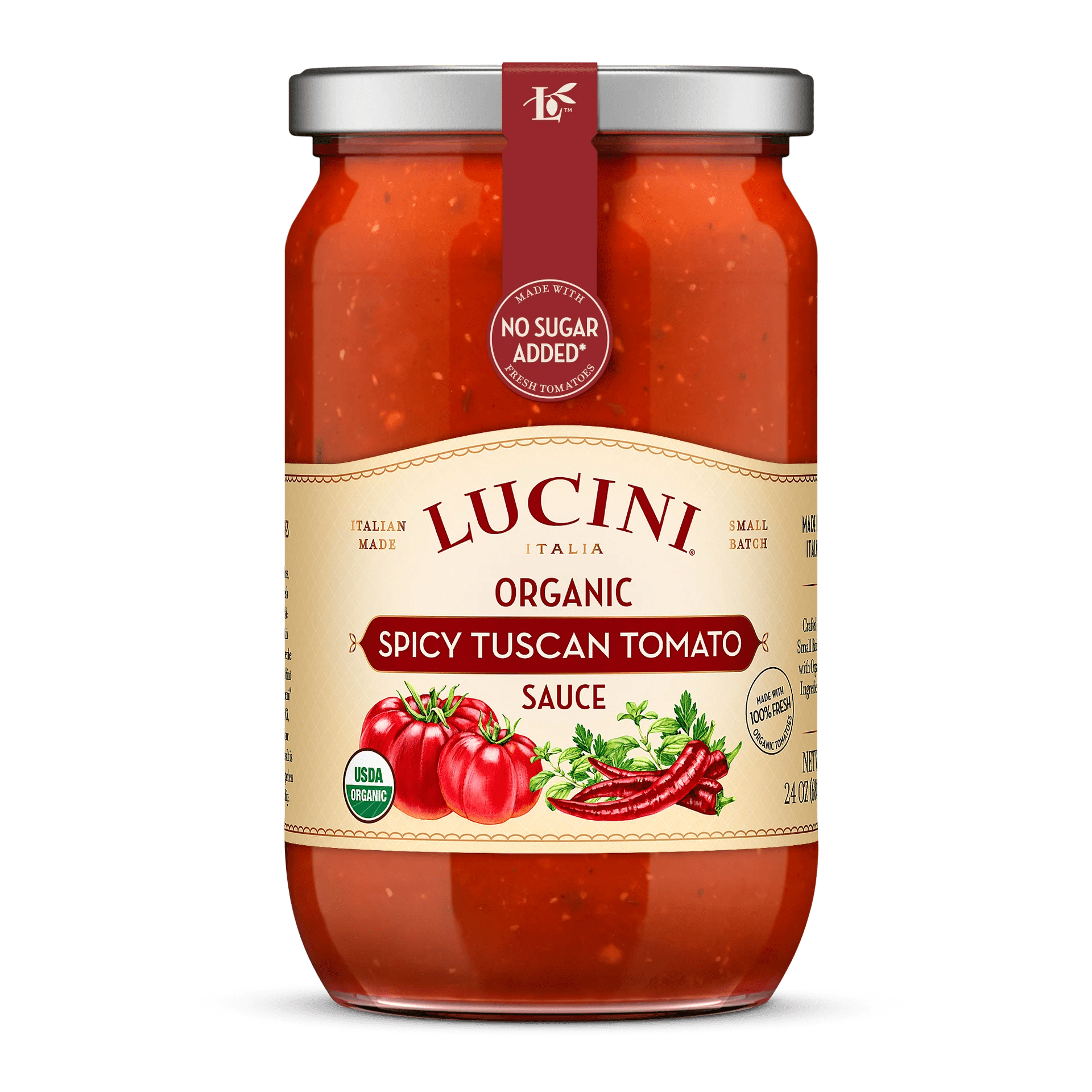 LUCINI SPICY TOMATO PASTA SAUCE 24 OZ - Pack of 6 - Walmart.com