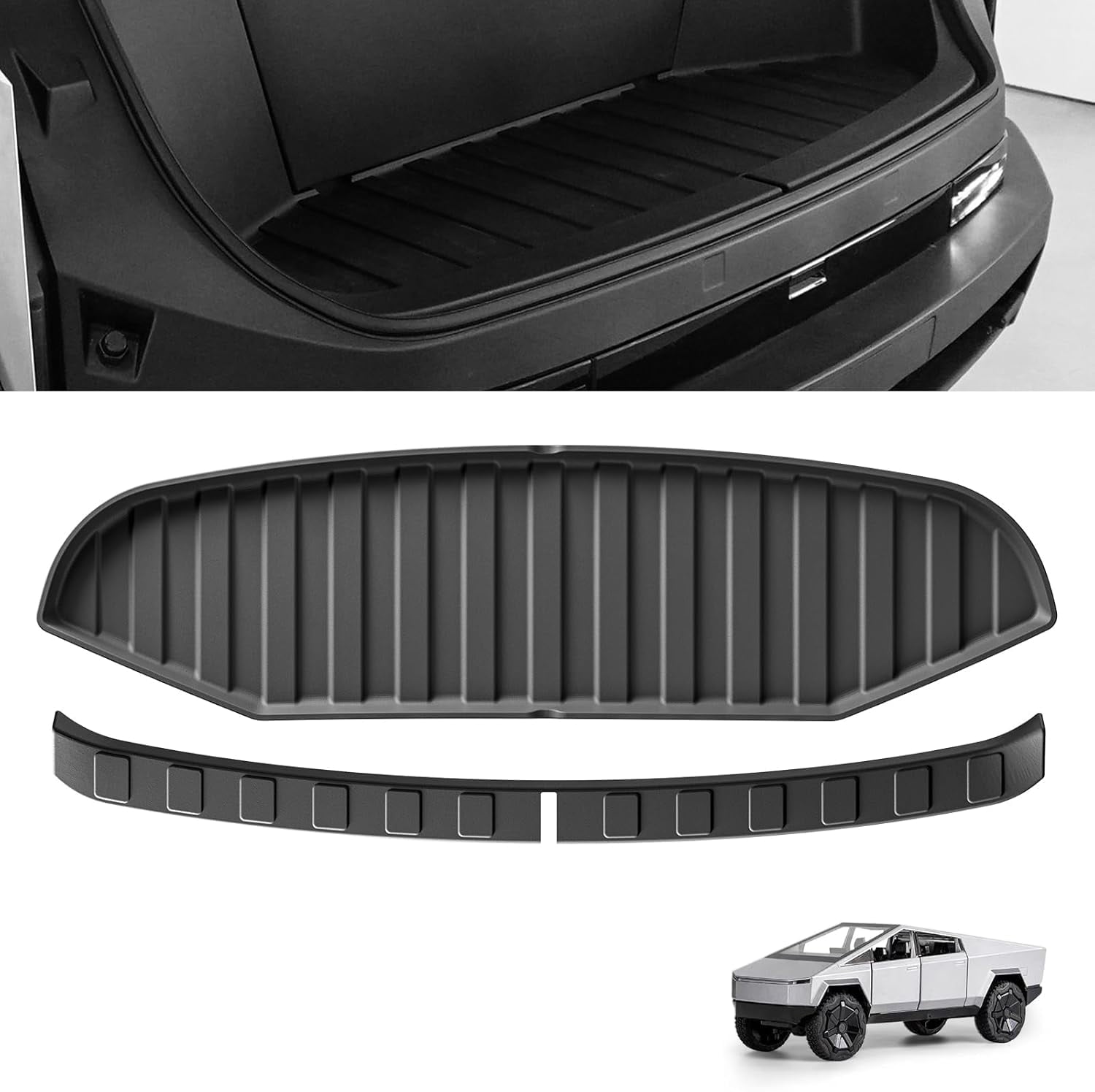 LUCKEASY Frunk Trunk Mat &Threshold Strip Protective Cover Compatible ...