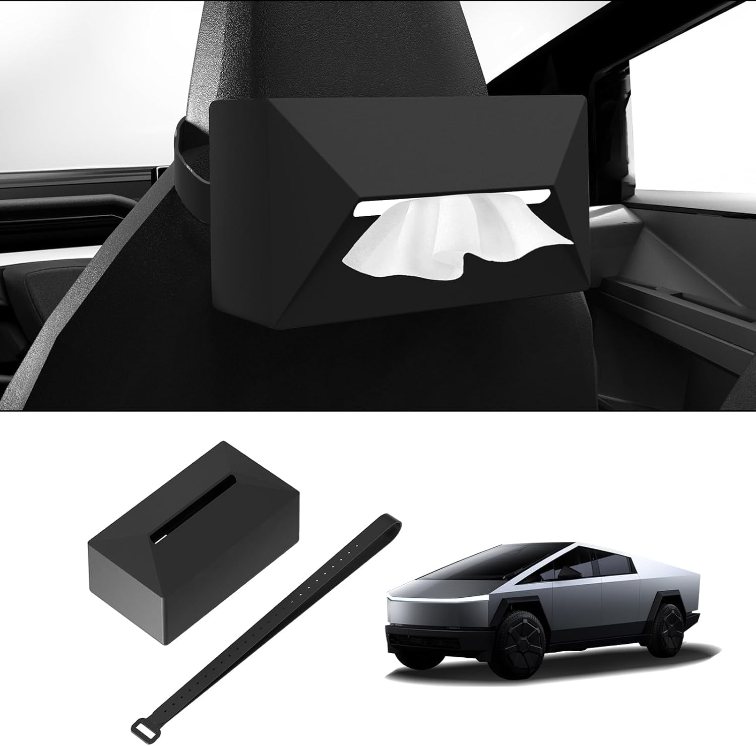 LUCKEASY Tissue Box for Tesla Cybertruck 2024 2025 Model X Model S ...