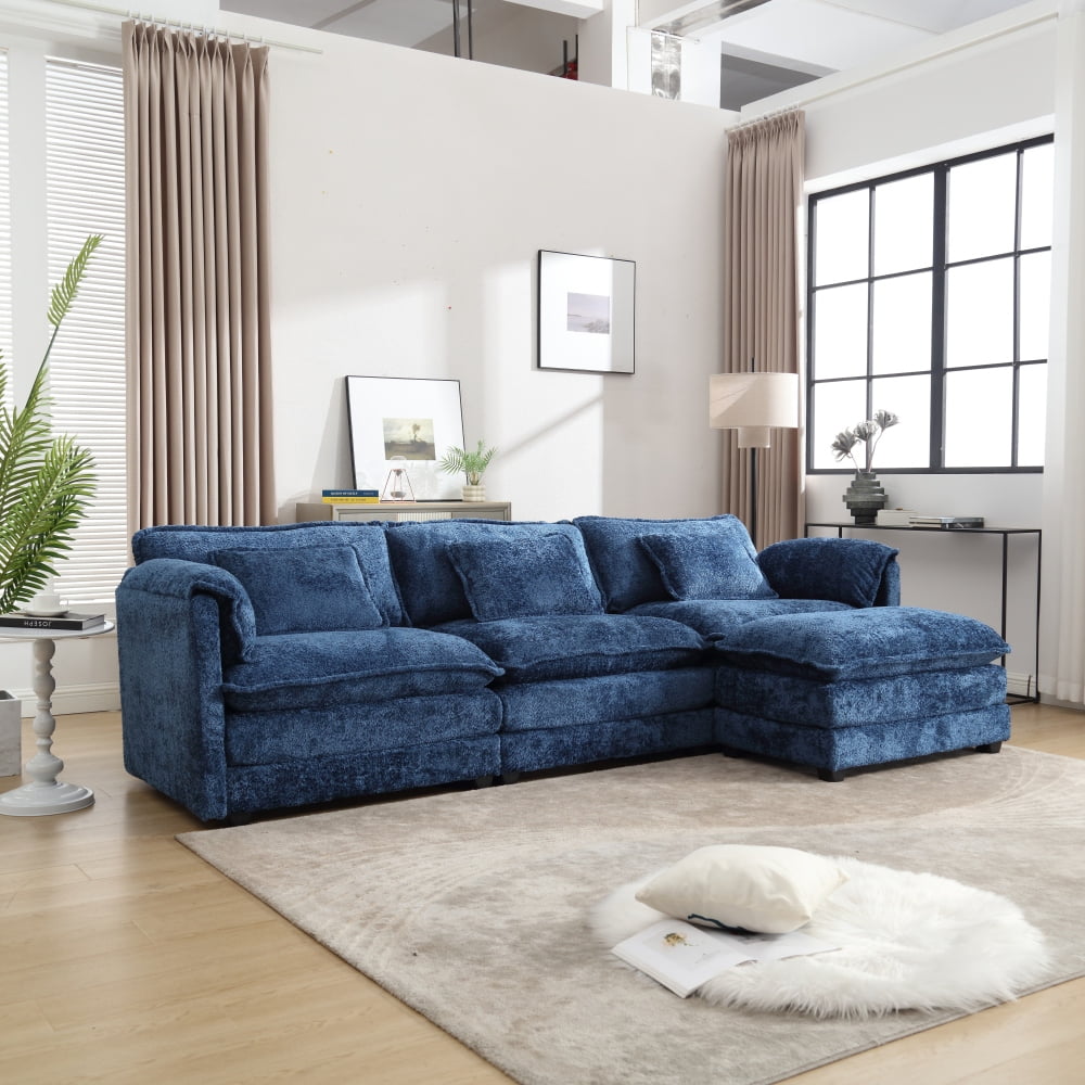 LUCKHAO 110 Inch Extra Large Modular Sectional L-Shape Sofa, Modern ...