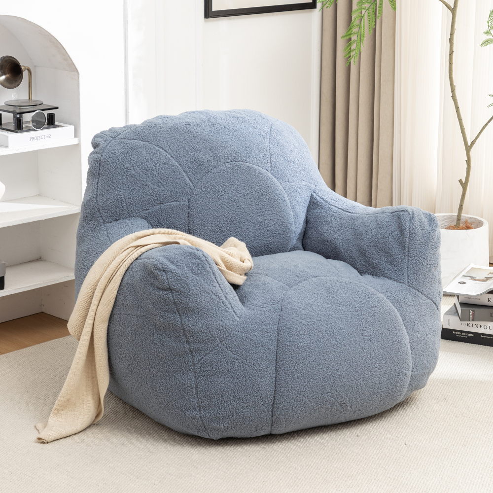 LUCKHAO Bean Bag Chair with Filler, Bean Bag Sofa with Tufted Soft ...