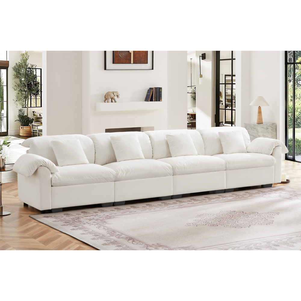 LUCKHAO Oversized U/L Shaped Modular Sectional Sofa Cloud Couch ,3/4/5 ...
