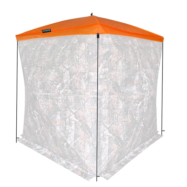 LUCKUNTER Cap Safety Cover Blaze Orange Hunting Blind with Tie-Down ...