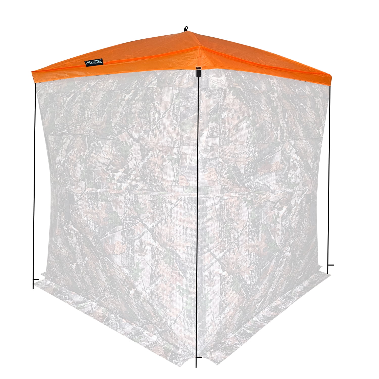 LUCKUNTER Blaze Orange Hunting Blind Cap Safety Cover for Hub 4-Sided ...