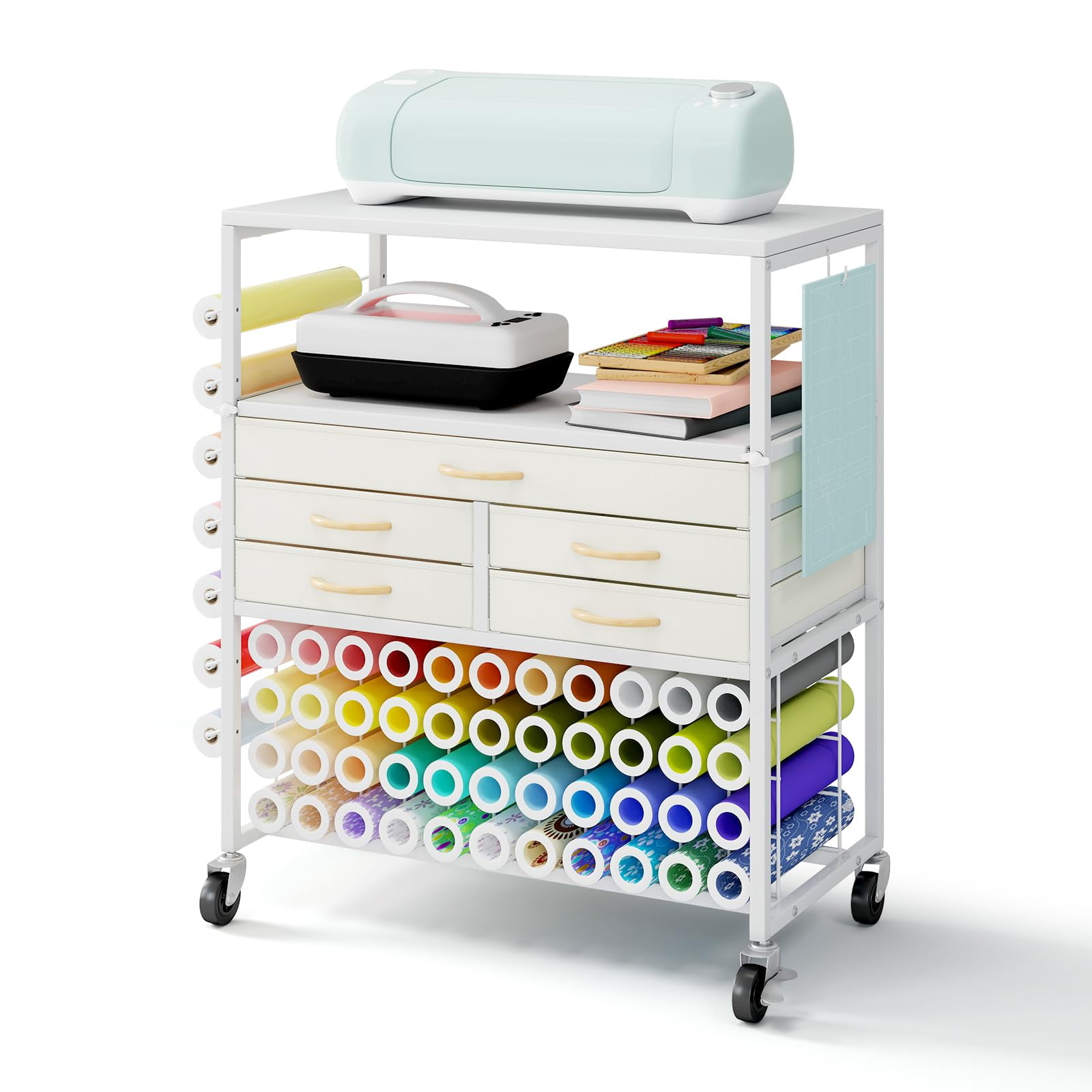 LUCKUP Organization and Storage Craft Table for Cricut Machines ...