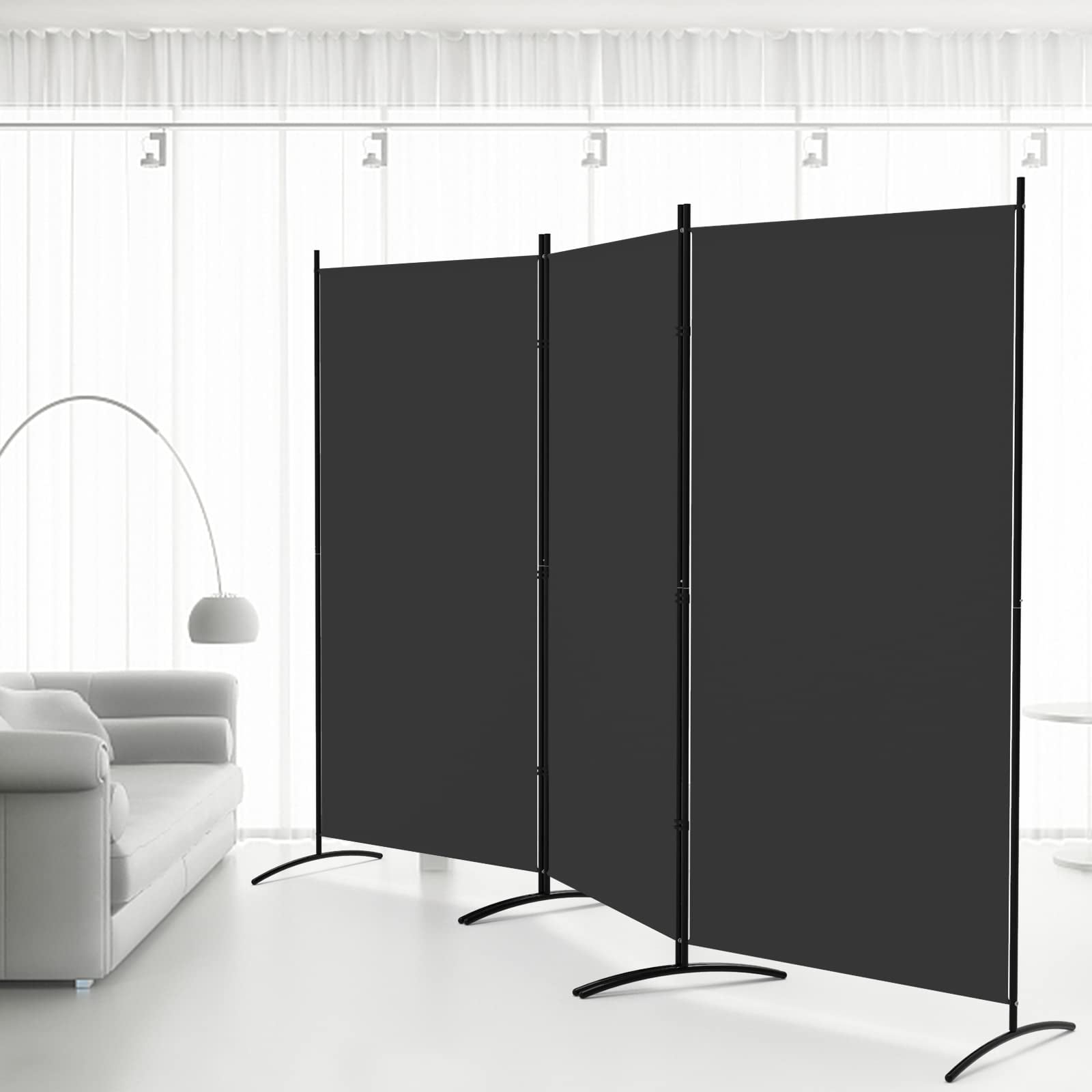 LUCKUP Room Divider 3 Panel Folding Privacy Screen for Bedroom, Living ...