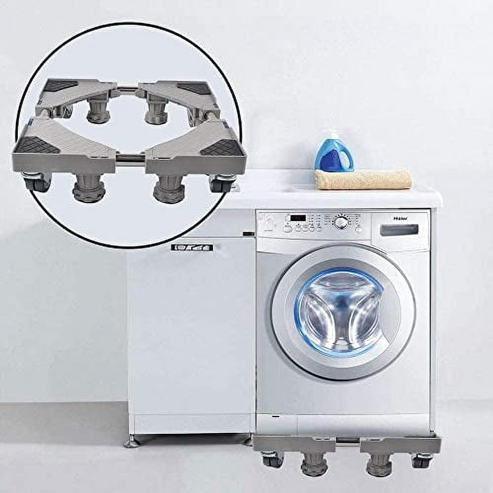 LUCKUP Washing Machine Stand Adjustable Dolly with 4 Locking Rubber ...