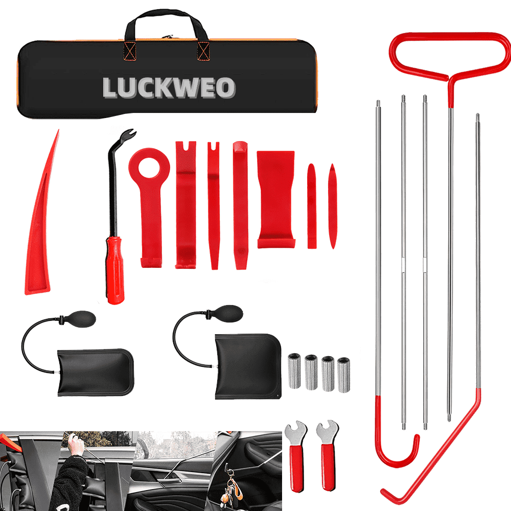 LUCKWEO Car Door Repair Emergency Door Opening Tool Set, Stainless ...