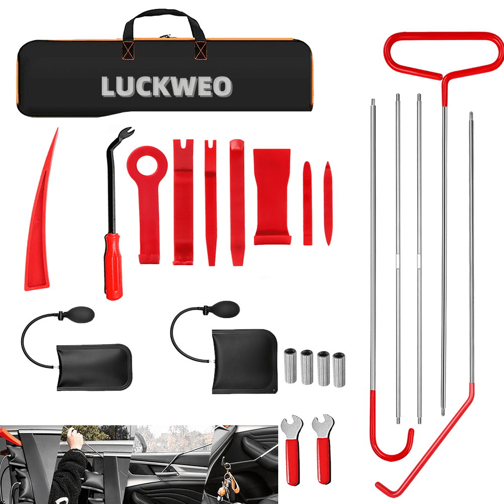 LUCKWEO Car Door Repair Emergency Door Opening Tool Set, Stainless ...
