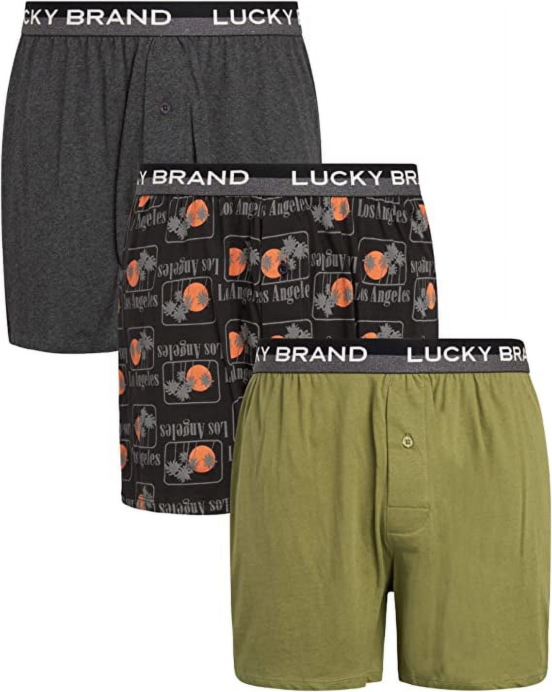 LUCKY BRAND BOXER X3 - 221 GREEN LA KNIT - LARGE -MEN BRIEF UNDERWEAR ...