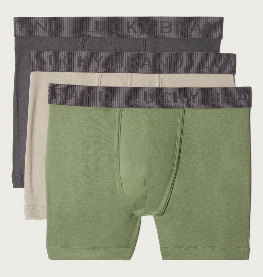 LUCKY BRAND BOXER X3 - 233 GREEN SAND - LARGE - MEN BRIEF UNDERWEAR ...