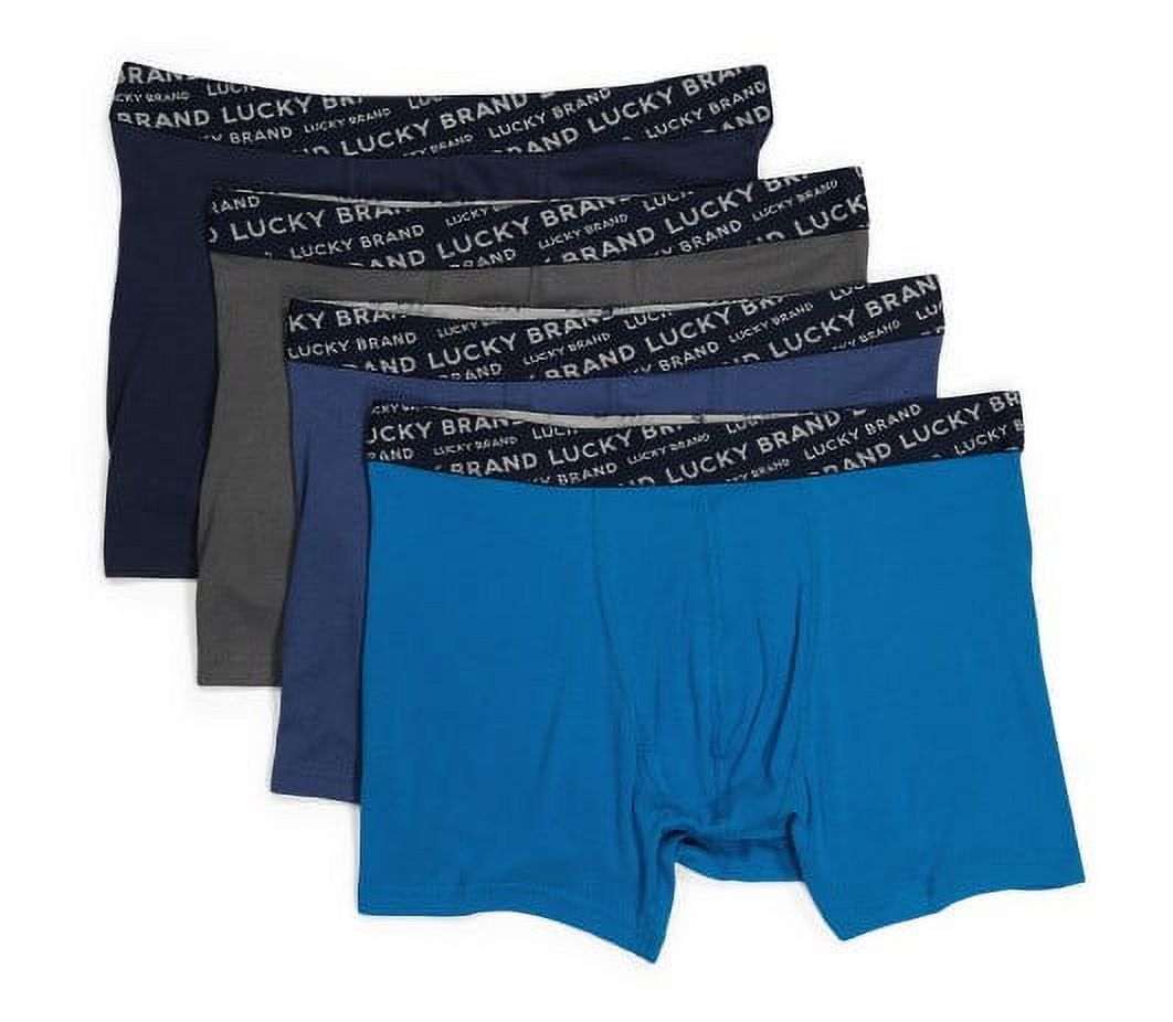 LUCKY BRAND BOXER X4 - 211 P29 XLARGE - SOLID BLUE - MEN BRIEF ...