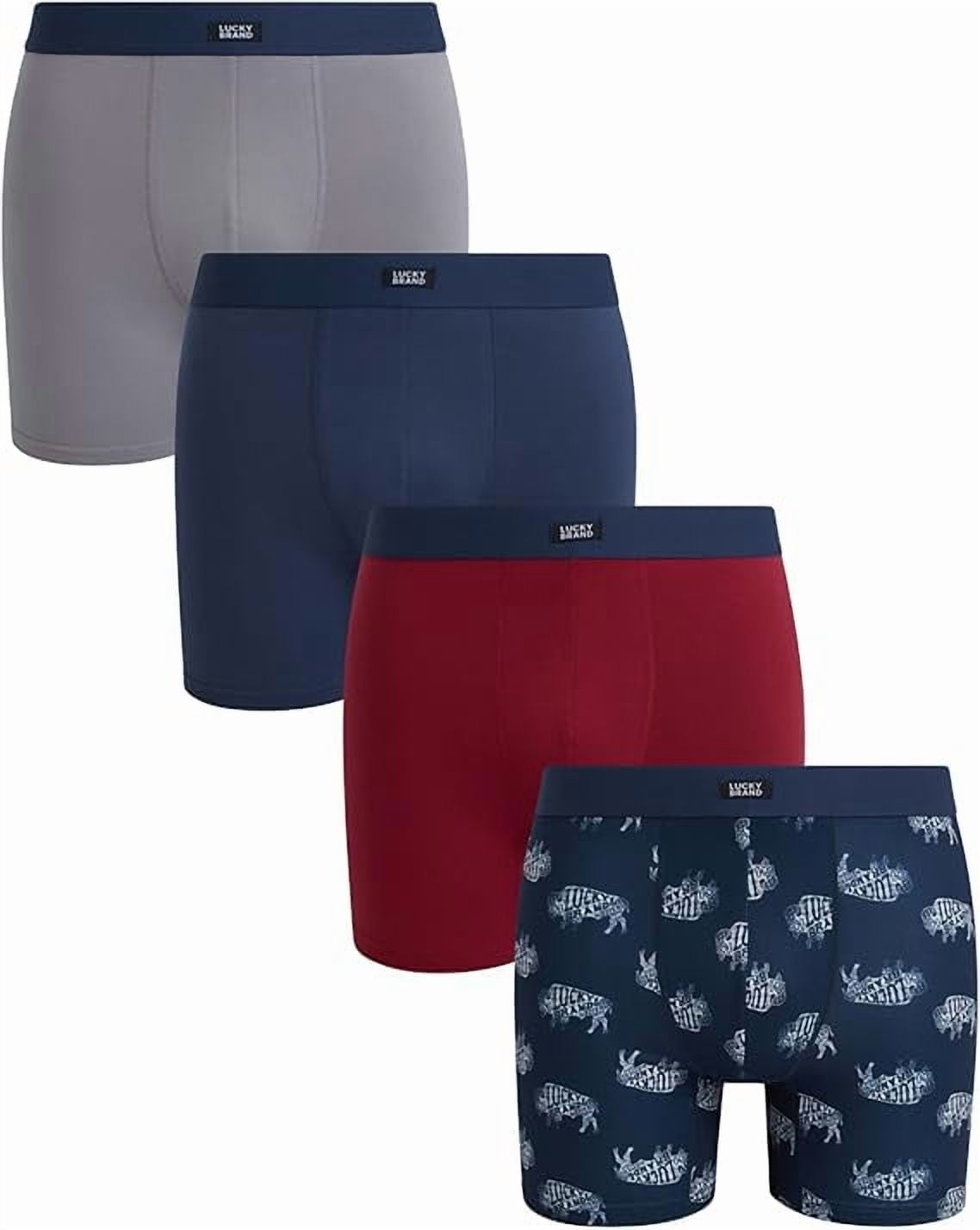 LUCKY BRAND BOXER X4 - 253 BLUE BUFFALO - XLARGE - MEN BRIEF UNDERWEAR ...