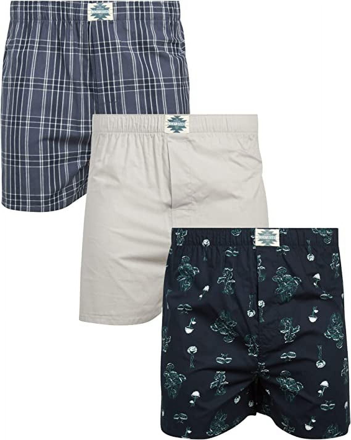 LUCKY BRAND MEN WOVEN X3 - 221 JELLYFISH SMALL - UNDERWEAR 3 PACK BOXER ...