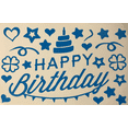 LUCKY HAPPY BIRTHDAY Banner Sticker - Blue - Walmart.com