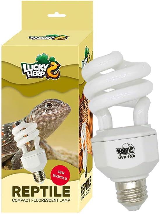 LUCKY HERP UVA UVB Reptile Light 10.0, Desert UVB 150 Compact Fluorescent Lamp 15W - Walmart.com