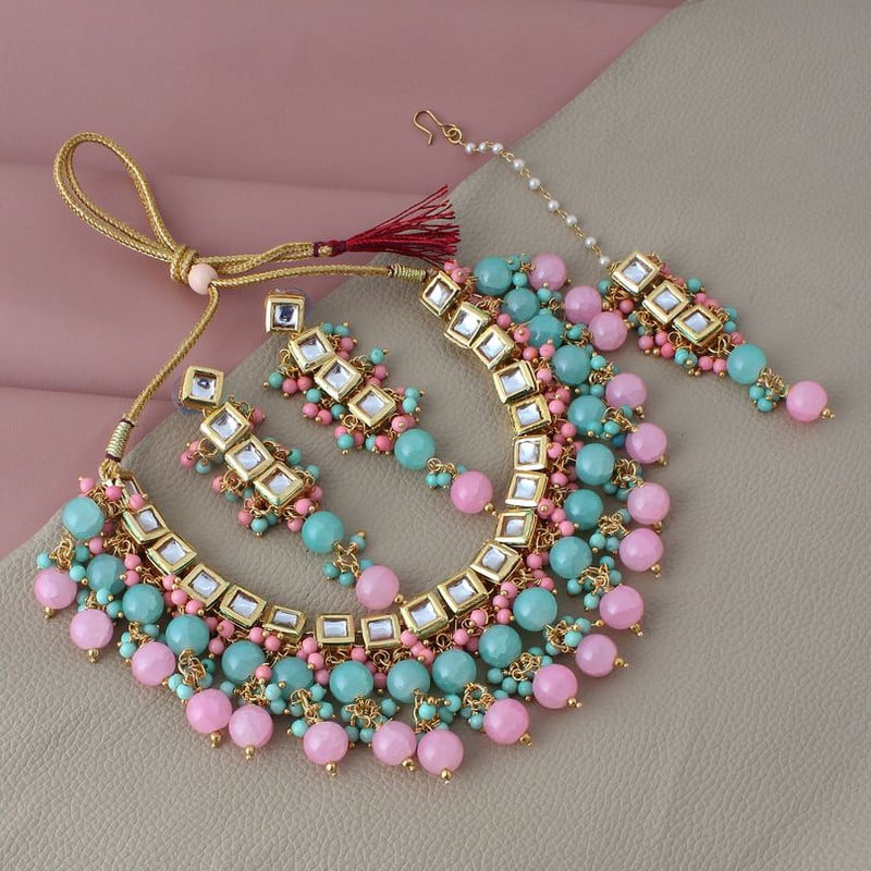 LUCKY JEWELLERY Back Meenakari Stone Bollywood Style Handcrafted Indian ...