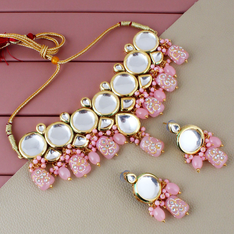 LUCKY JEWELLERY Back Meenakari Stone Bollywood Style Handcrafted Indian ...