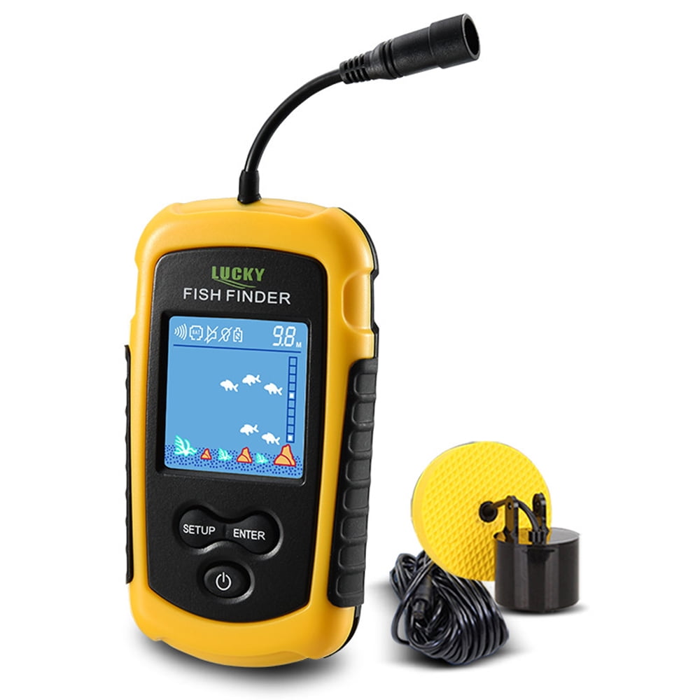 LUCKY Portable Fish Finder with LCD Color Screen, 100M Depth Range ...