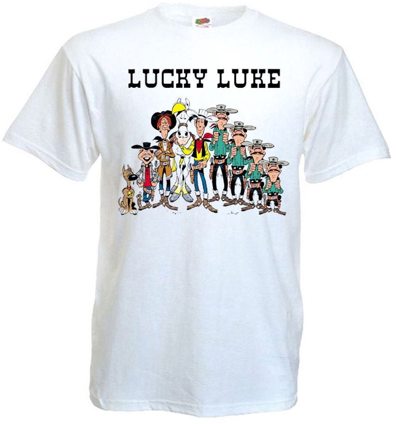 LUCKY LUKE ALL STARS Movie Poster T shirt white all sizes - Walmart.com