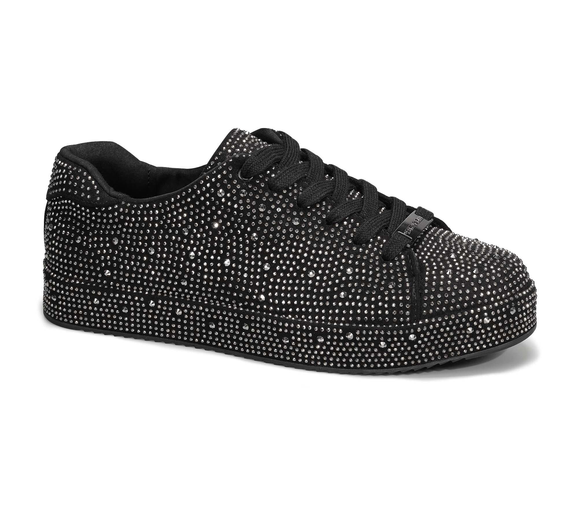 LUCKY STEP Rhinestone Fashion Glitter Sneakers Shiny Platform Shoes ...