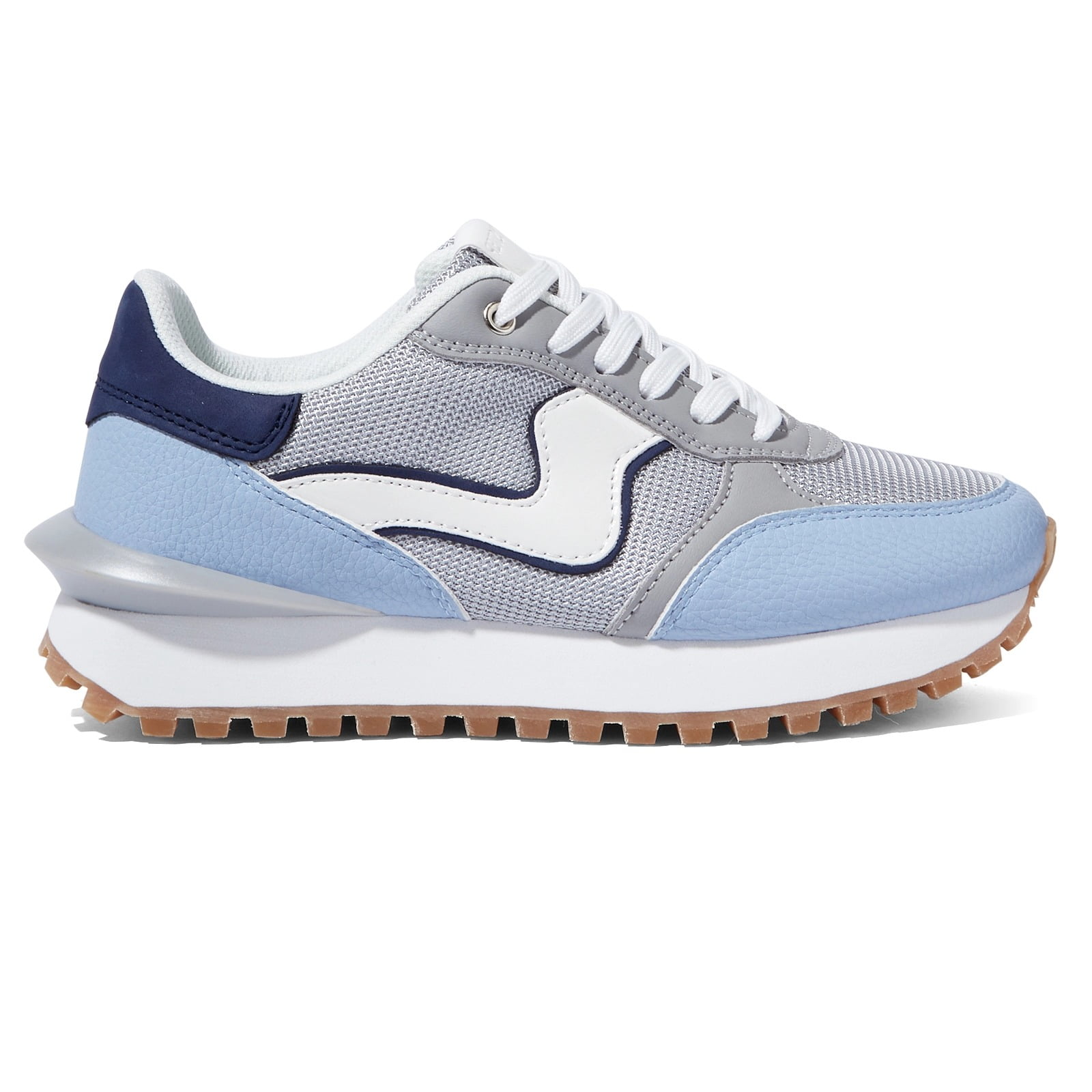 LUCKY STEP Stylish Retro Platform Sneakers Casual Walking Running Shoes ...