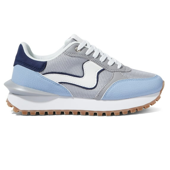 LUCKY STEP Stylish Retro Platform Sneakers Casual Walking Running Shoes ...