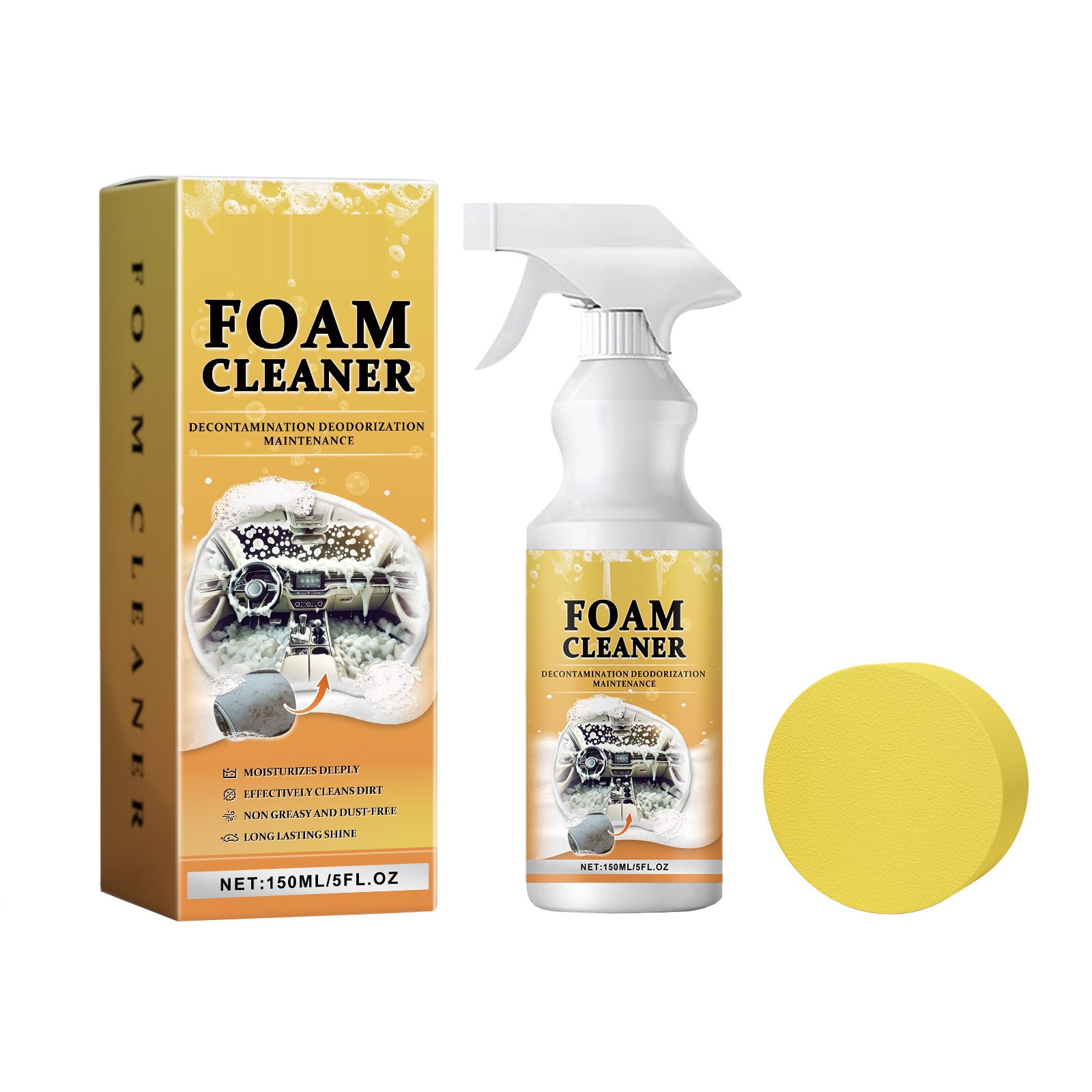 LUCKYDAYTT Multi-Purpose Foam Cleaner Spray 150ml Bottle with ...