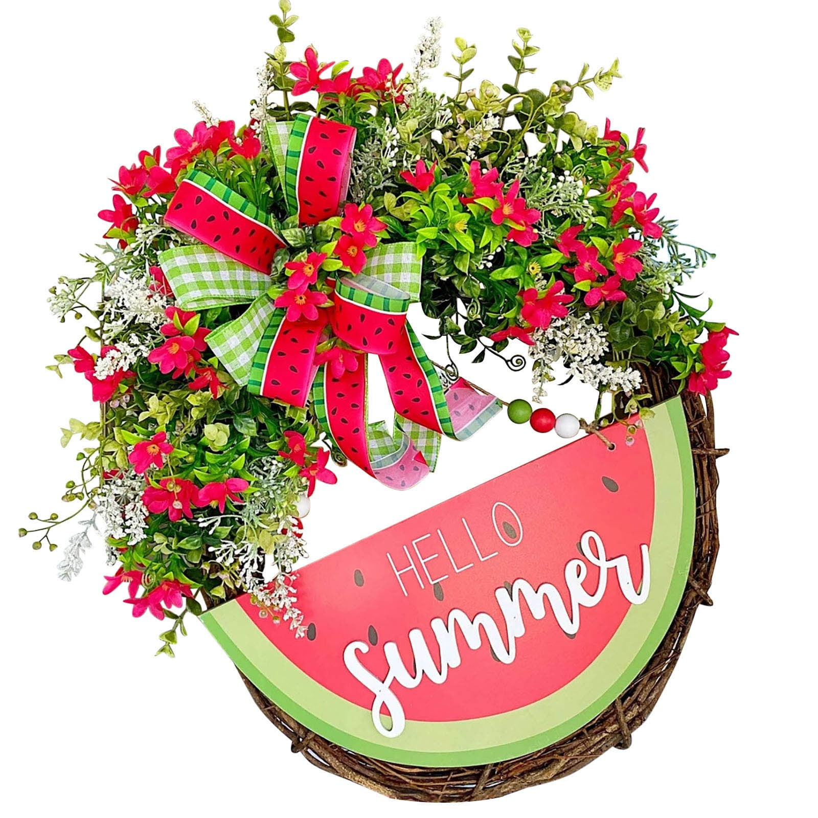 LUCKYDAYTT Spring And Summer Watermelon Garland Decorative Hanging ...