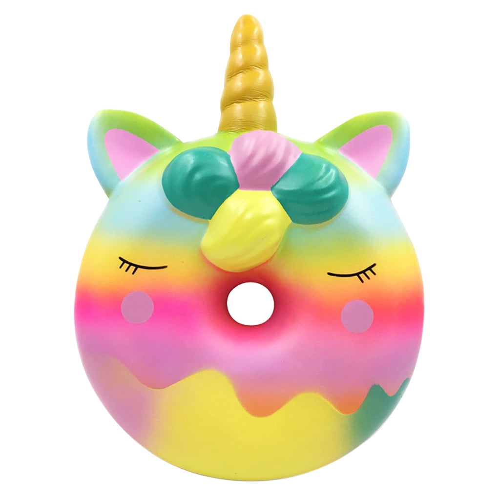 LUCKYLTT1 Colorful Donut Squishy Toy Stress Relief, Slow Rising, Soft ...