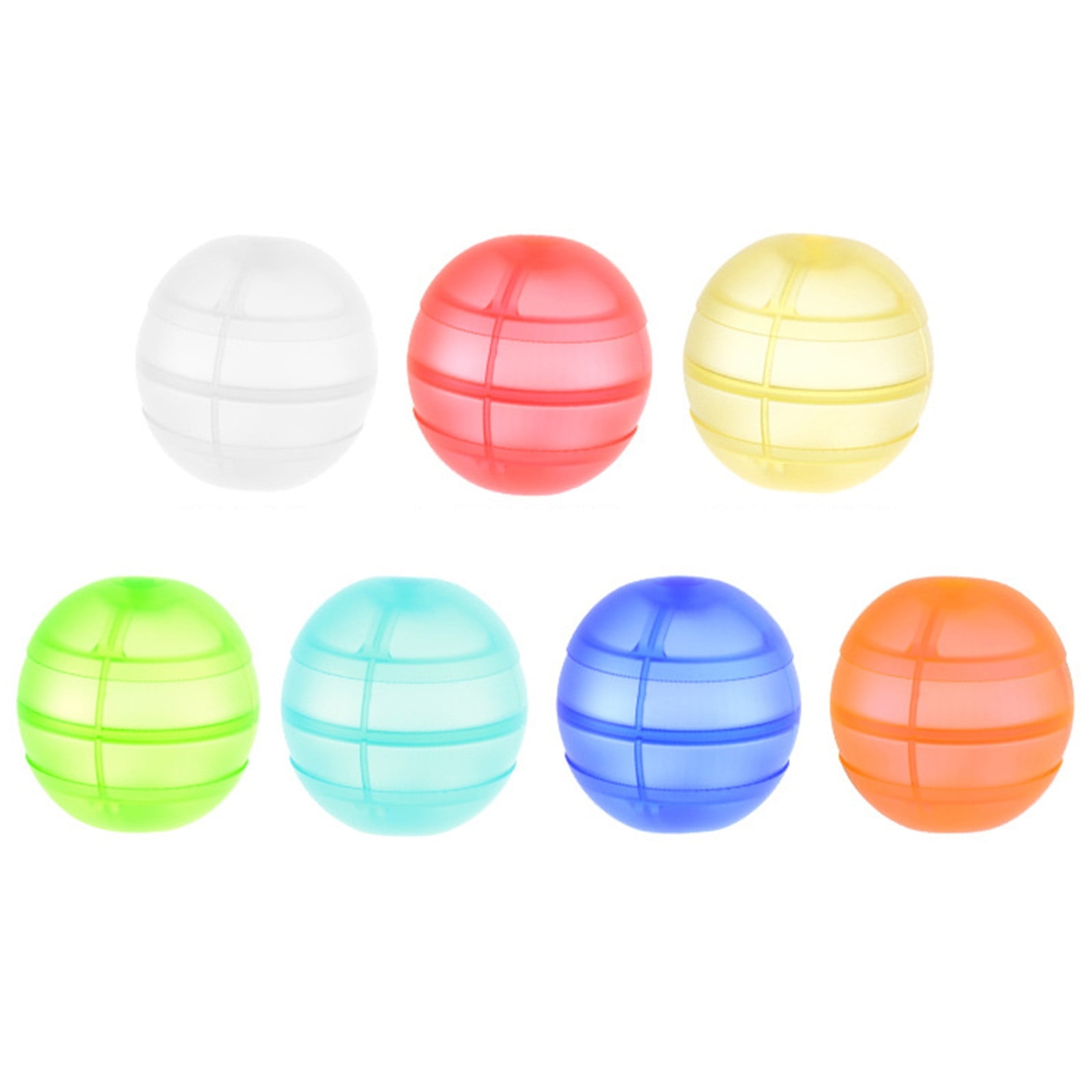 LUCKYLTT1 Colorful LED Light-Up Bouncy Balls Set 7 Pack of Flashing ...