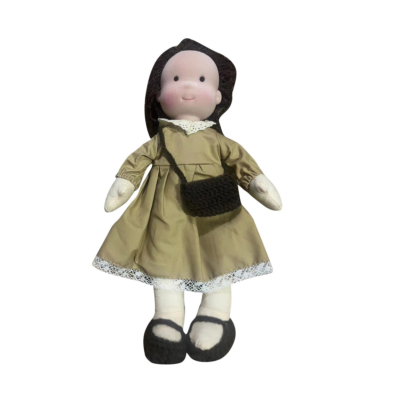 LUCKYLTT1 Handcrafted Soft Rag Doll with Vintage Style Dress and ...