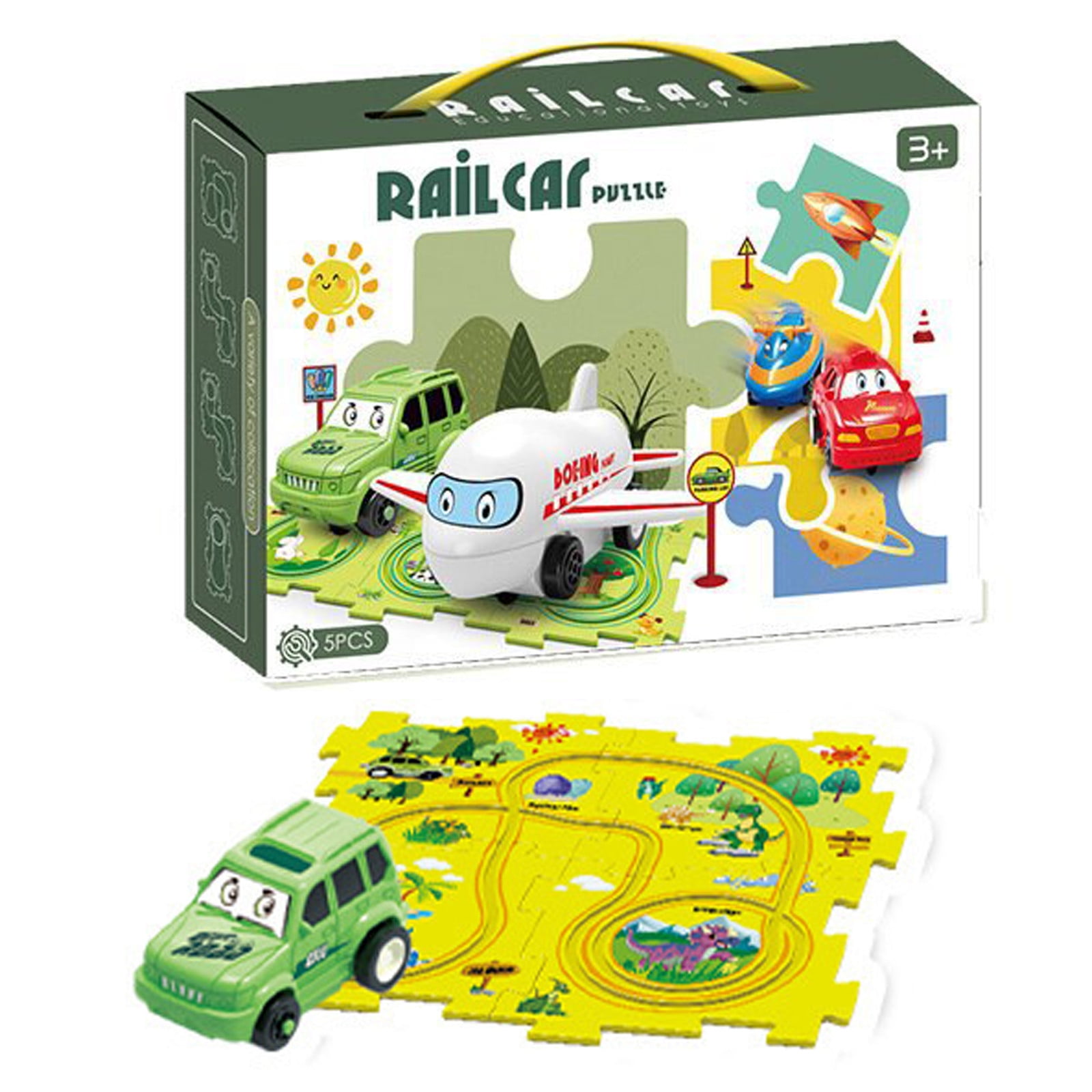 LUCKYLTT1 Puzzle Racer Kids Car Track Set, Puzzle Racer Car Track Set ...