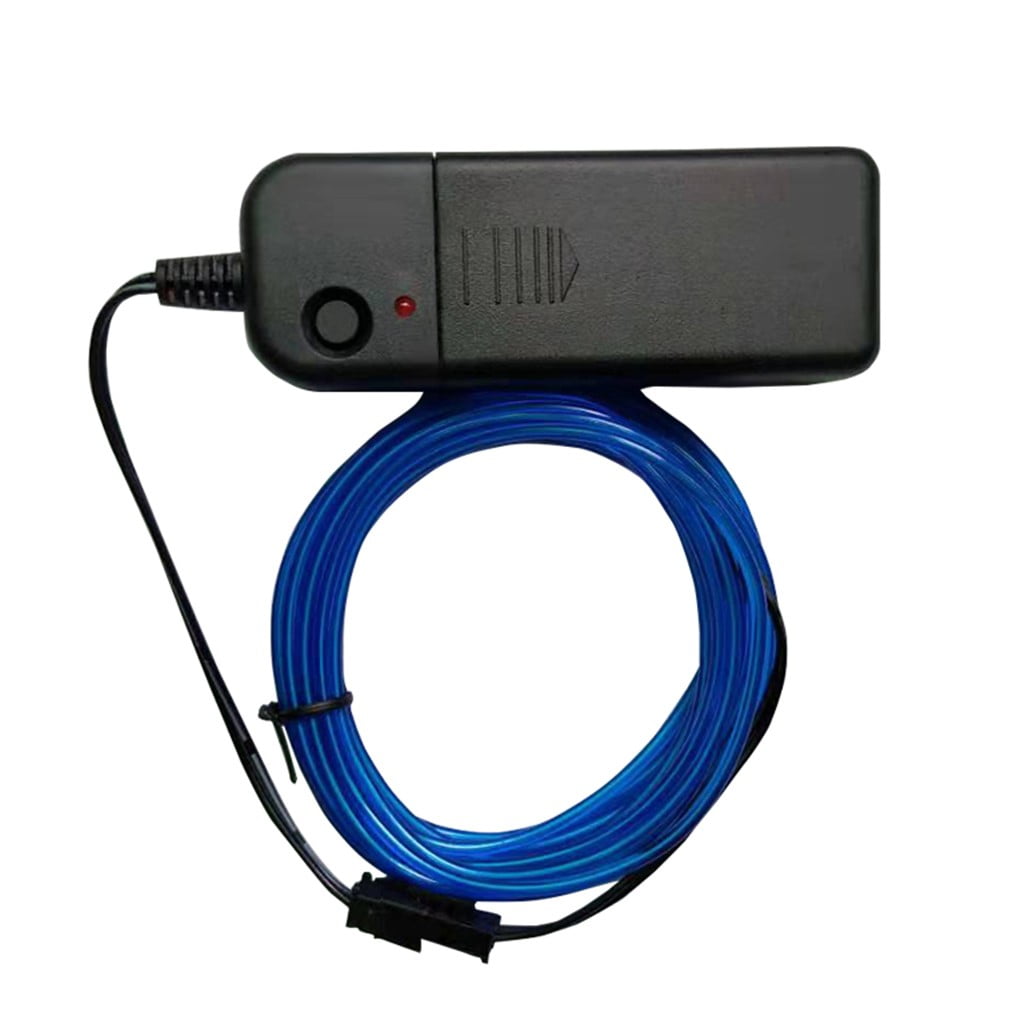 LUCKYM 1M Battery Operated Luminescent Neon LED Lights Glow EL Wire ...