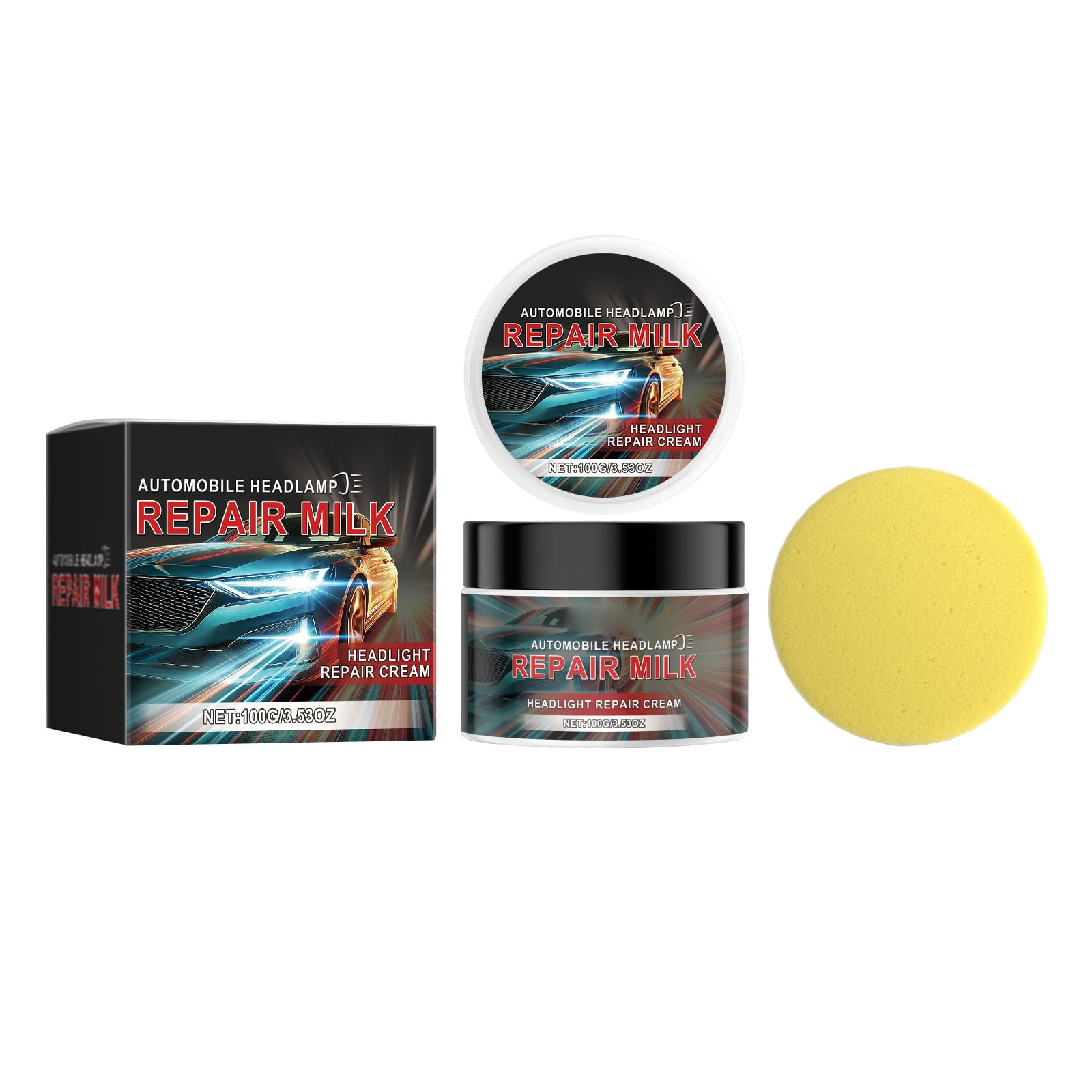 LUCKYM Car Headlight Scratch Removal Cream, Headlight Decontamination ...