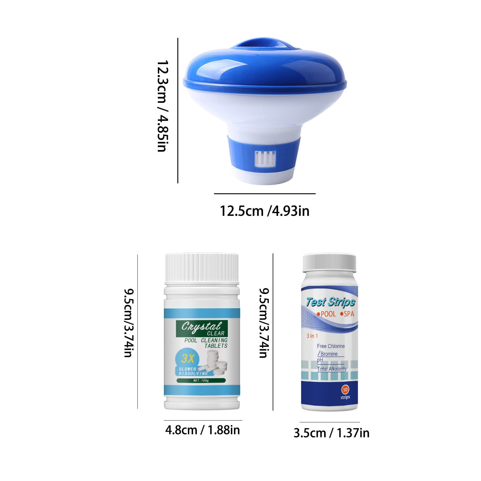 LUCKYTMY 100g Magic Pool Cleaning Effervescent Chlorine Tablets Cage ...