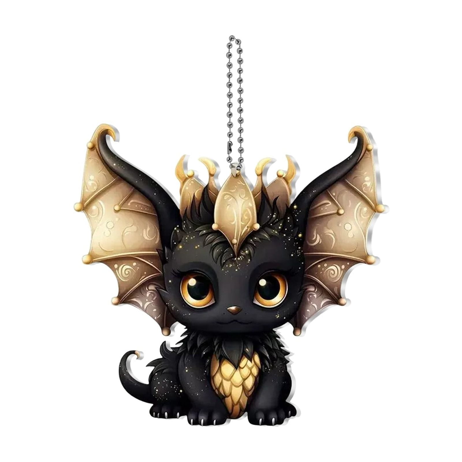 LUCKYTMY Adorable Mini Dragon Figurine Keychain Cute Fantasy Creature ...