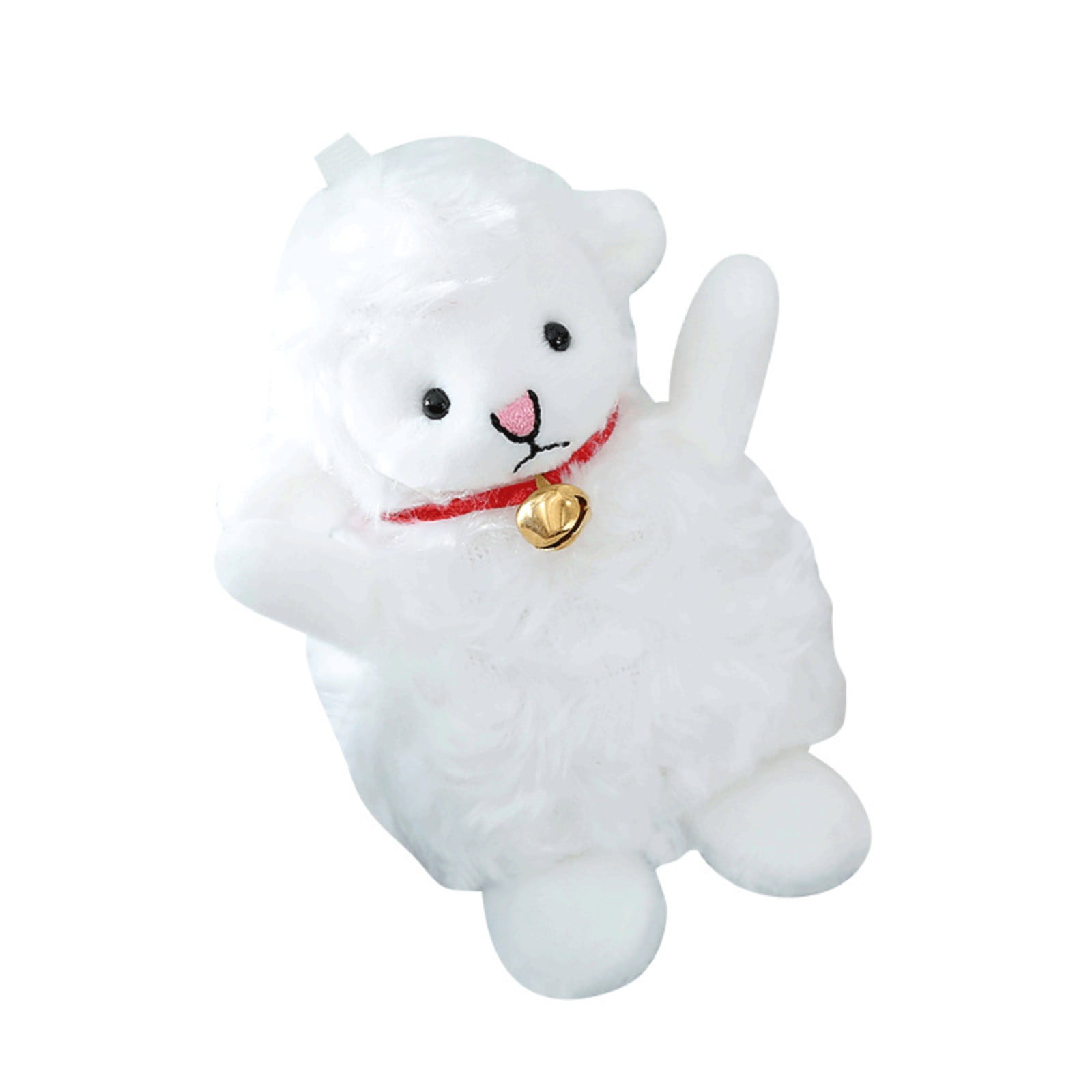 LUCKYTMY Adorable Plush Alpaca Keychain Soft Fluffy Toy with Bell ...