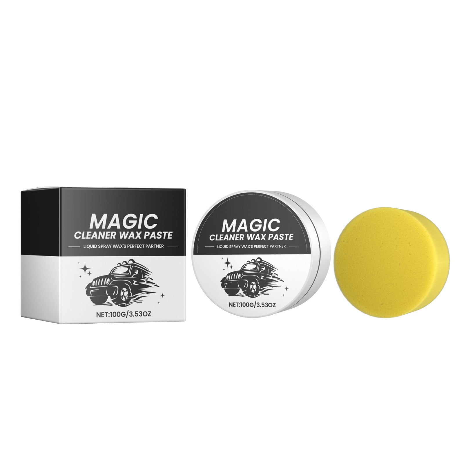 LUCKYTMY Magic Cleaner Wax Paste 100g All-Purpose Car Polish & Scratch ...
