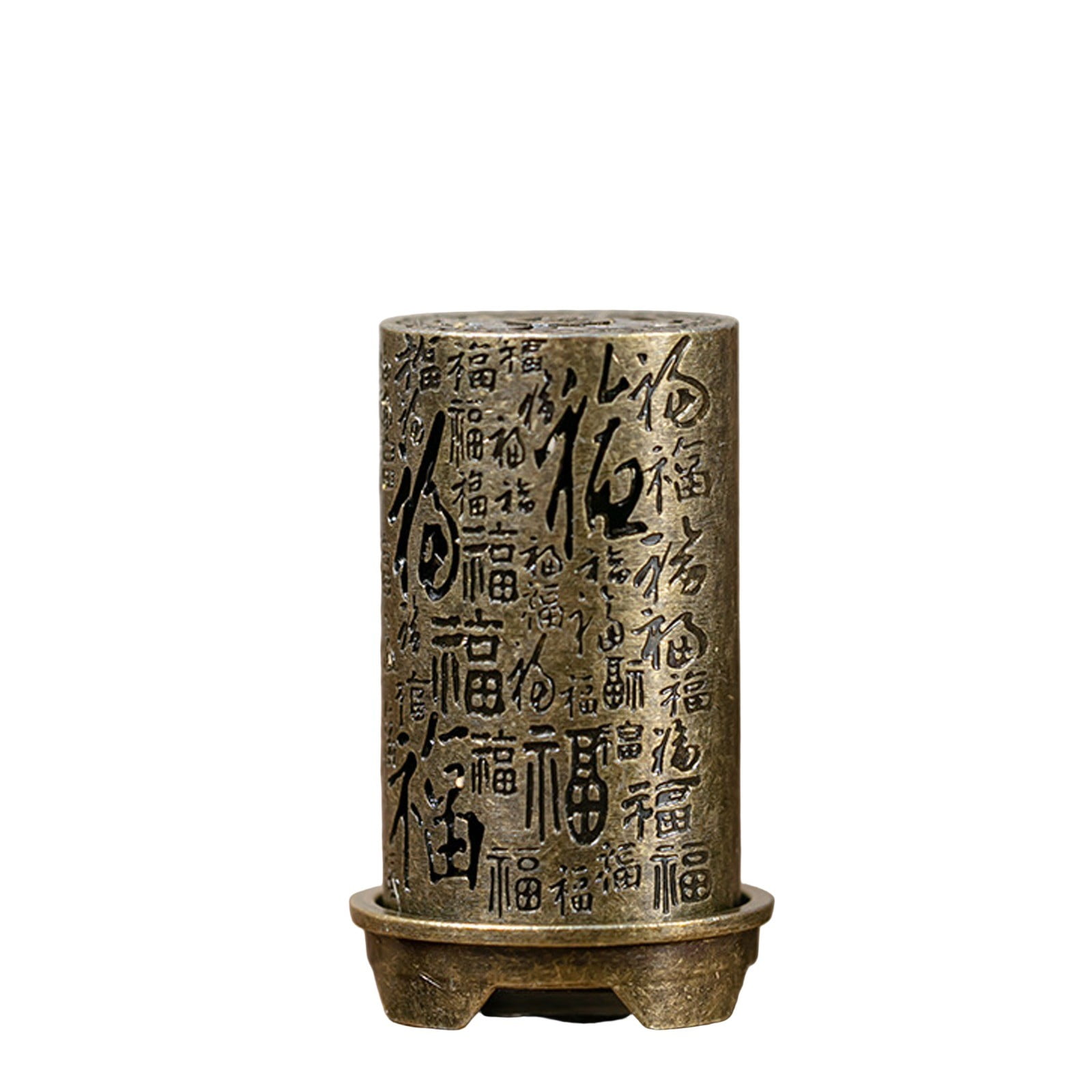 LUCKYTMY Vintage Chinese Calligraphy Brush Holder Antique Style Pen ...
