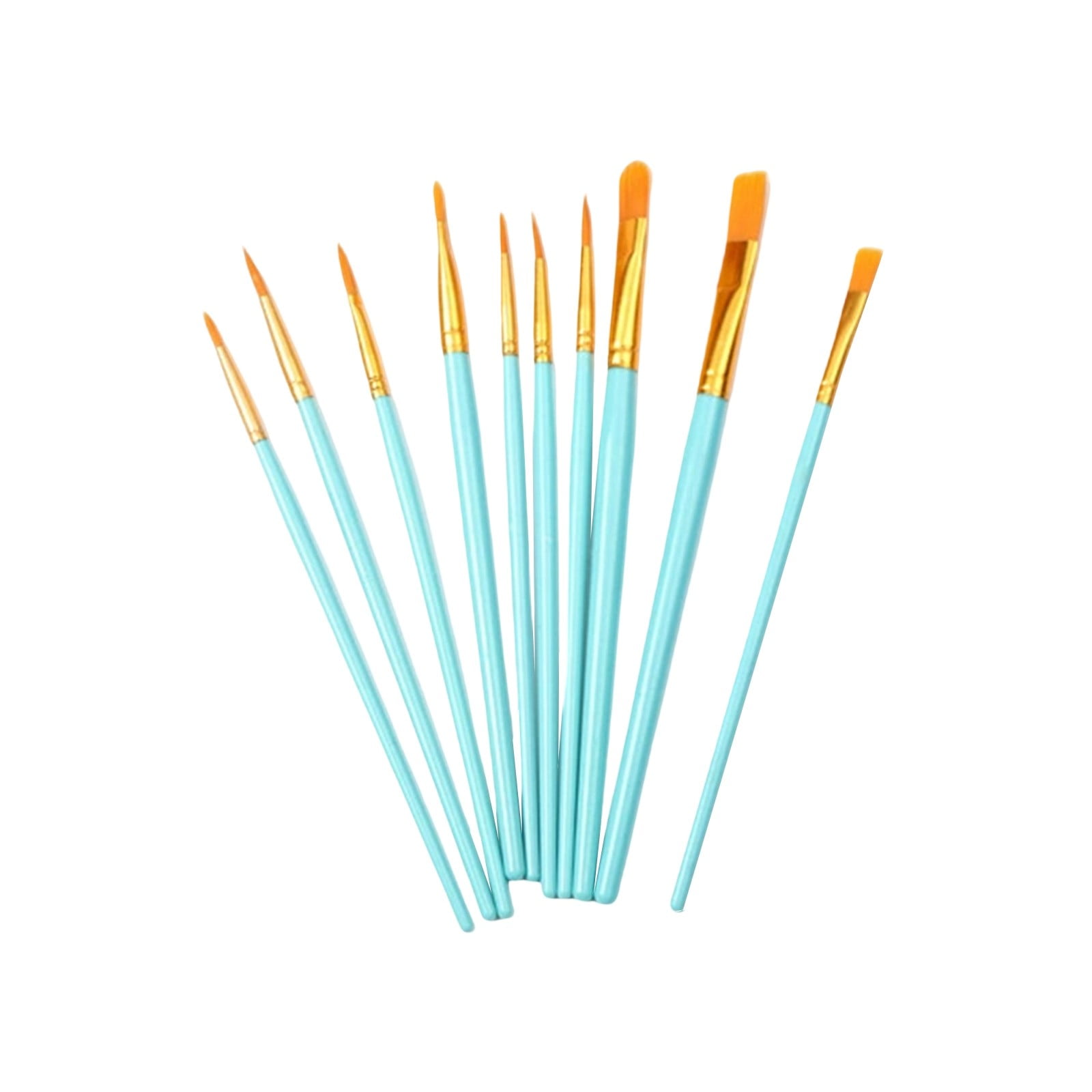 LUCKYXTT 10 Piece Set Of Painting Brushes, Nylon Bristle Art Painting ...