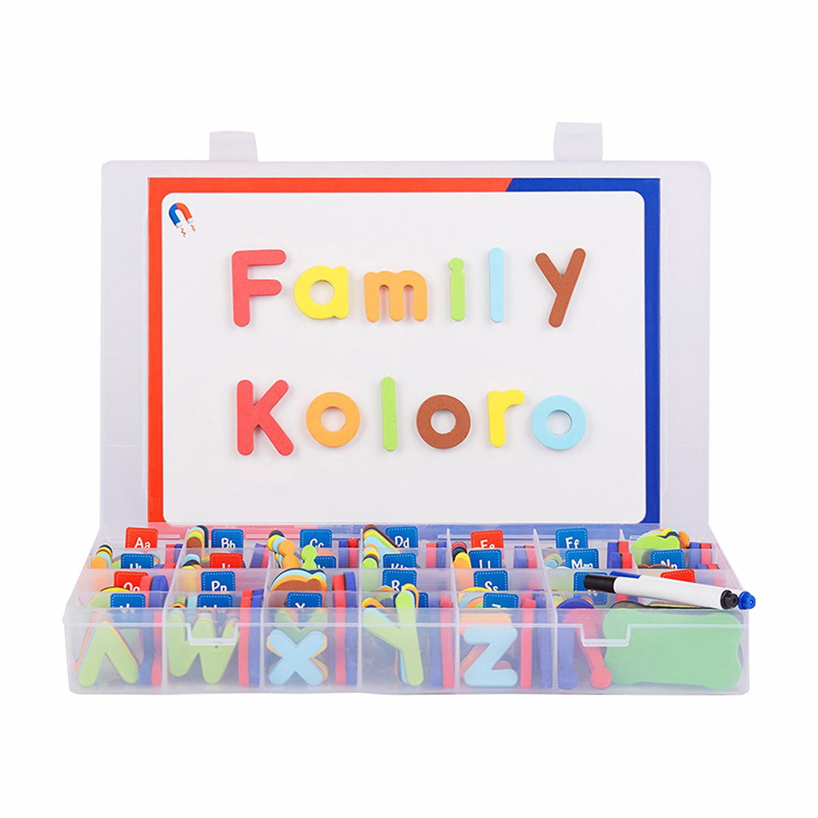 LUCKYXTT 26 English Letter Magnetic Sticker Word Case Early Education ...