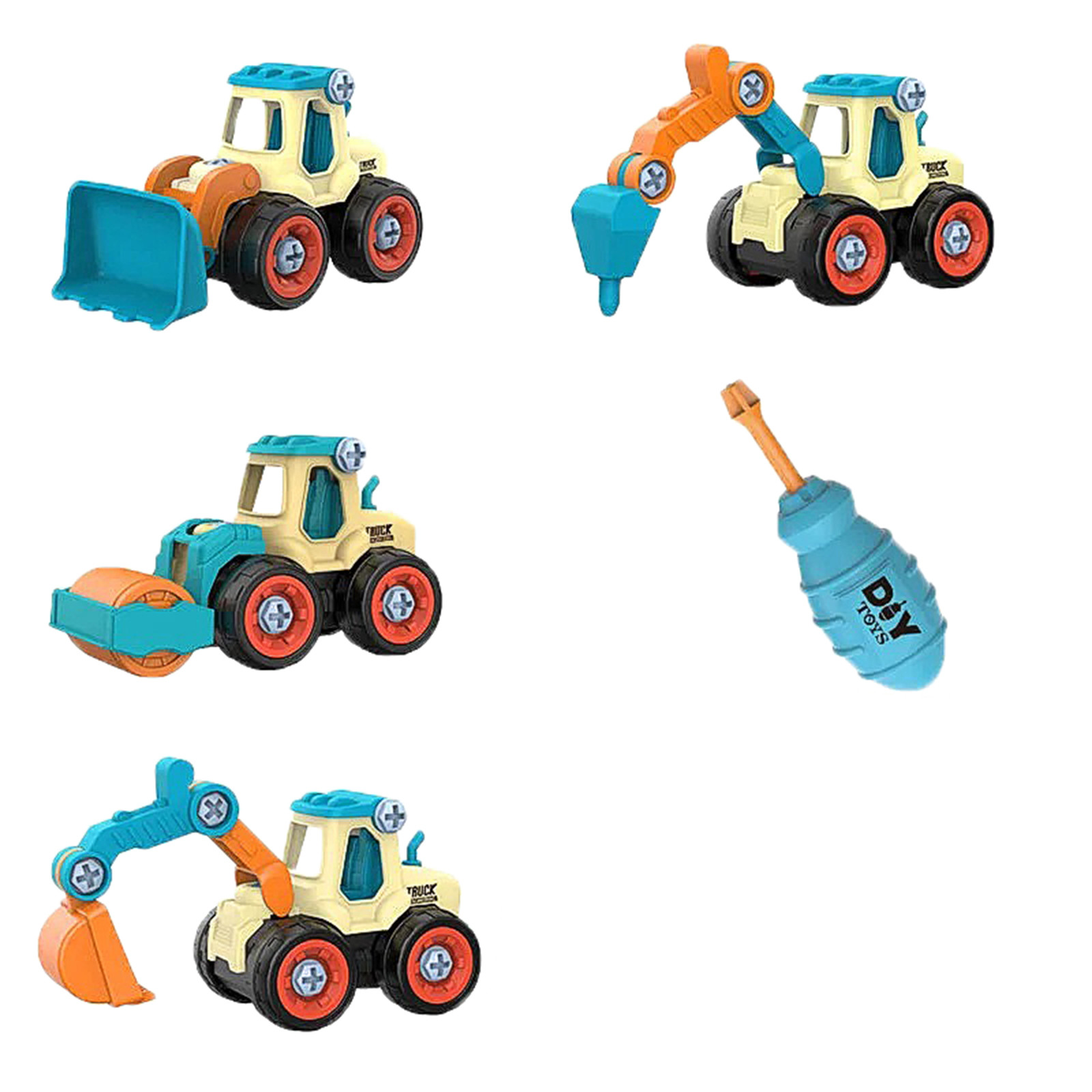 LUCKYXTT Children's Educational Disassembly Toy Engineering Vehicle DIY ...