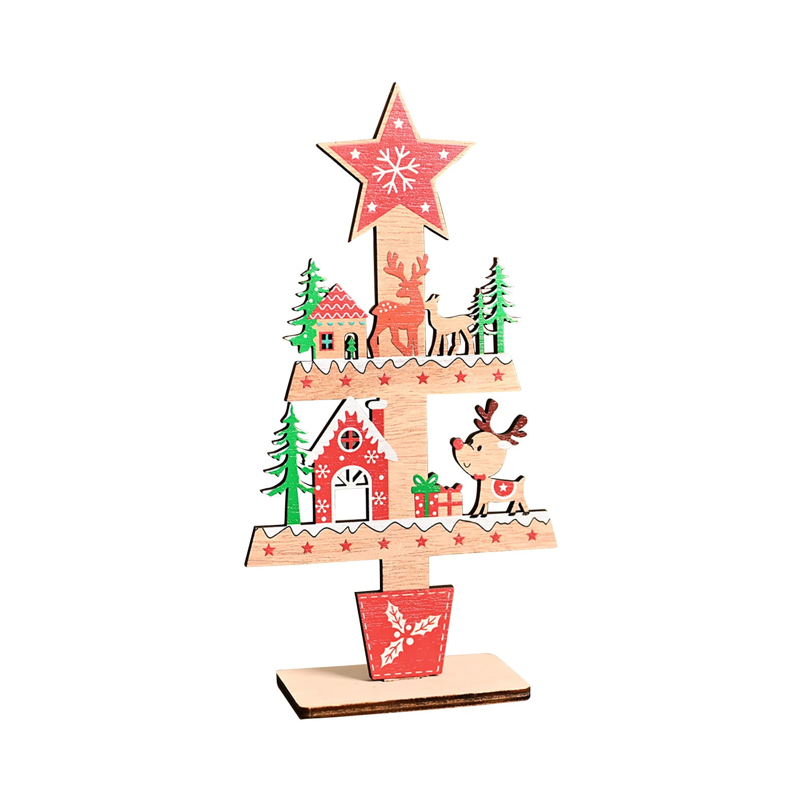 LUCKYXTT Christmas Tabletop Decorations Christmas Wooden Signs Table Decor Wooden Christmas For ...