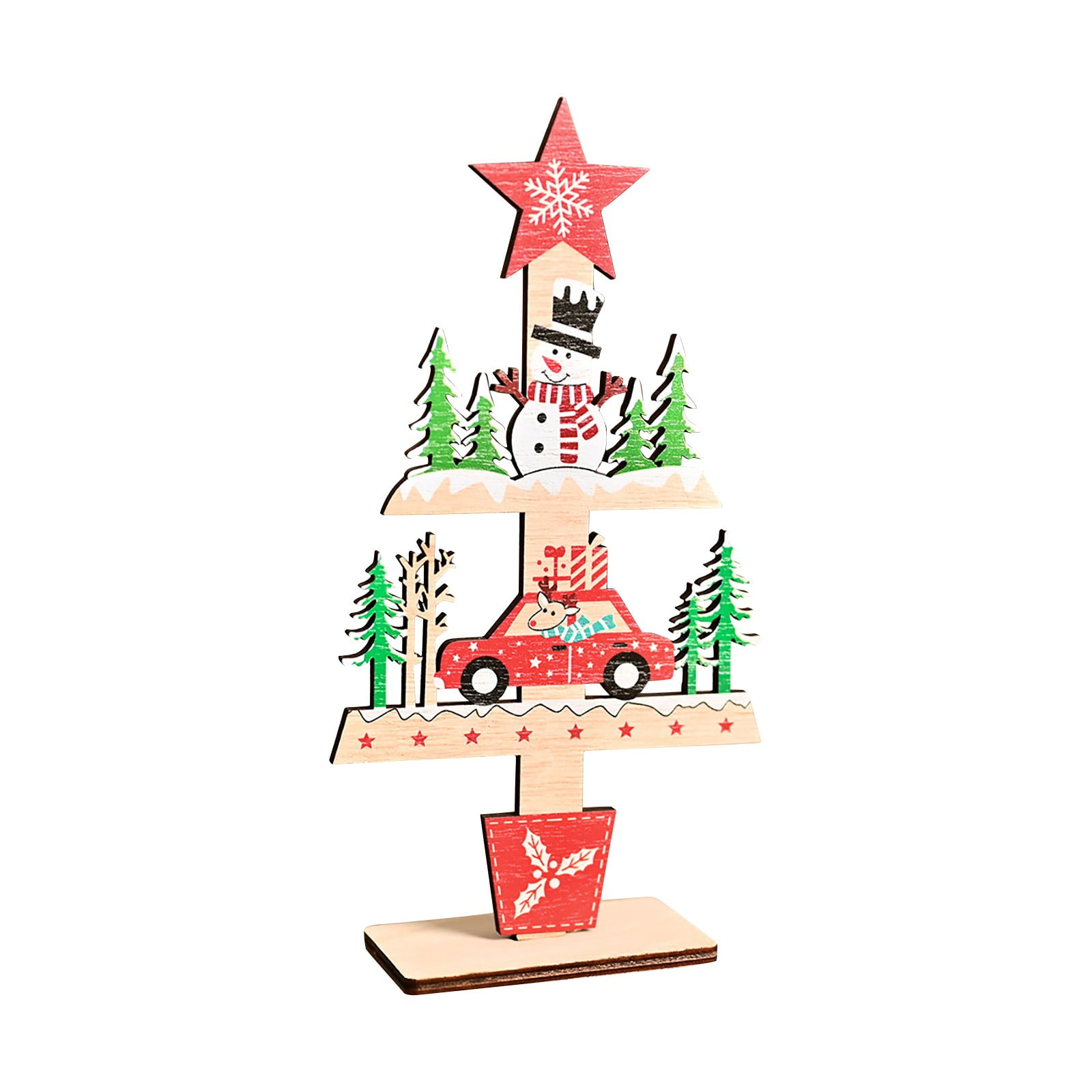 LUCKYXTT Christmas Tabletop Decorations Christmas Wooden Signs Table Decor Wooden Christmas For ...