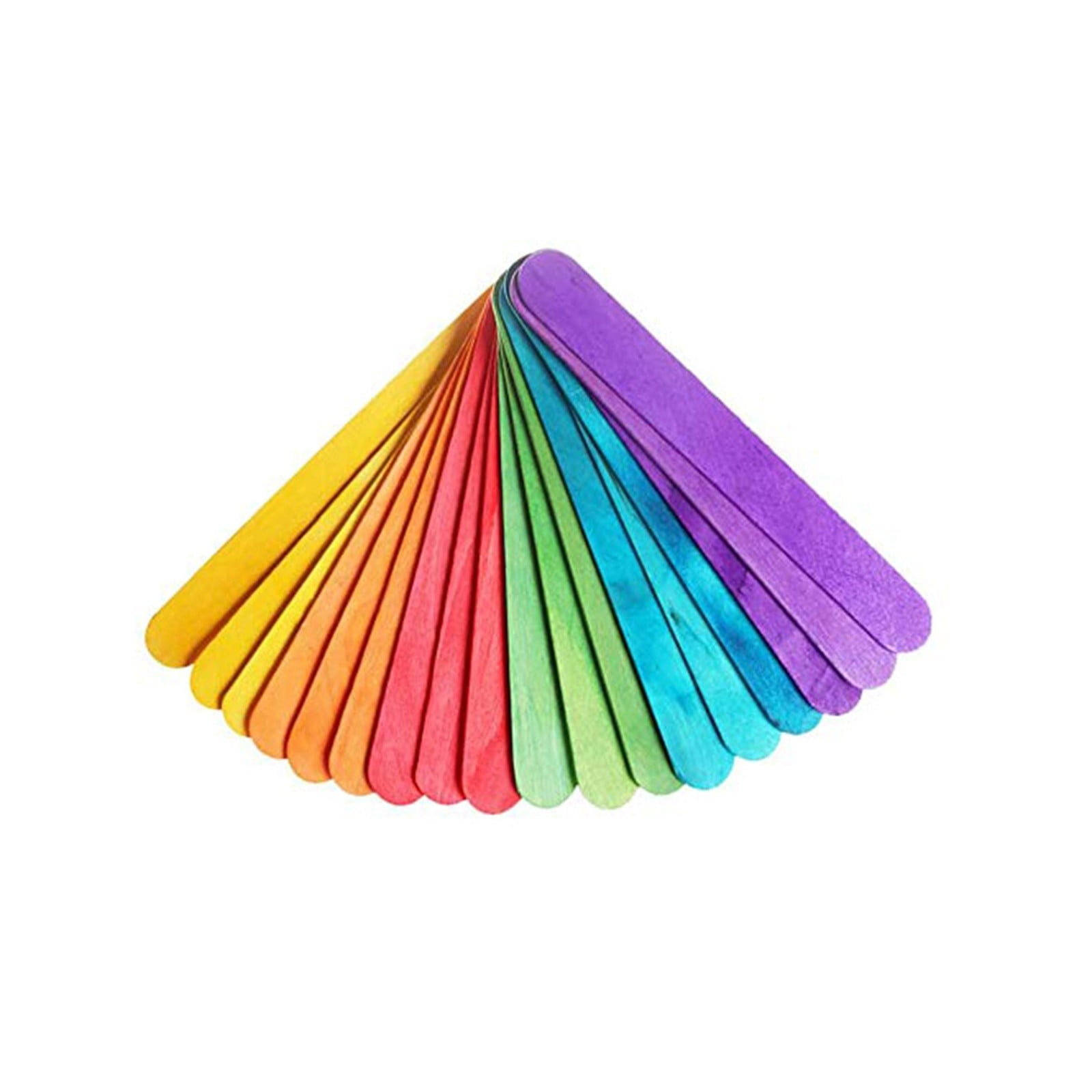 LUCKYXTT Colorful Popsicle Sticks For crafts Large Color Craft Sticks ...