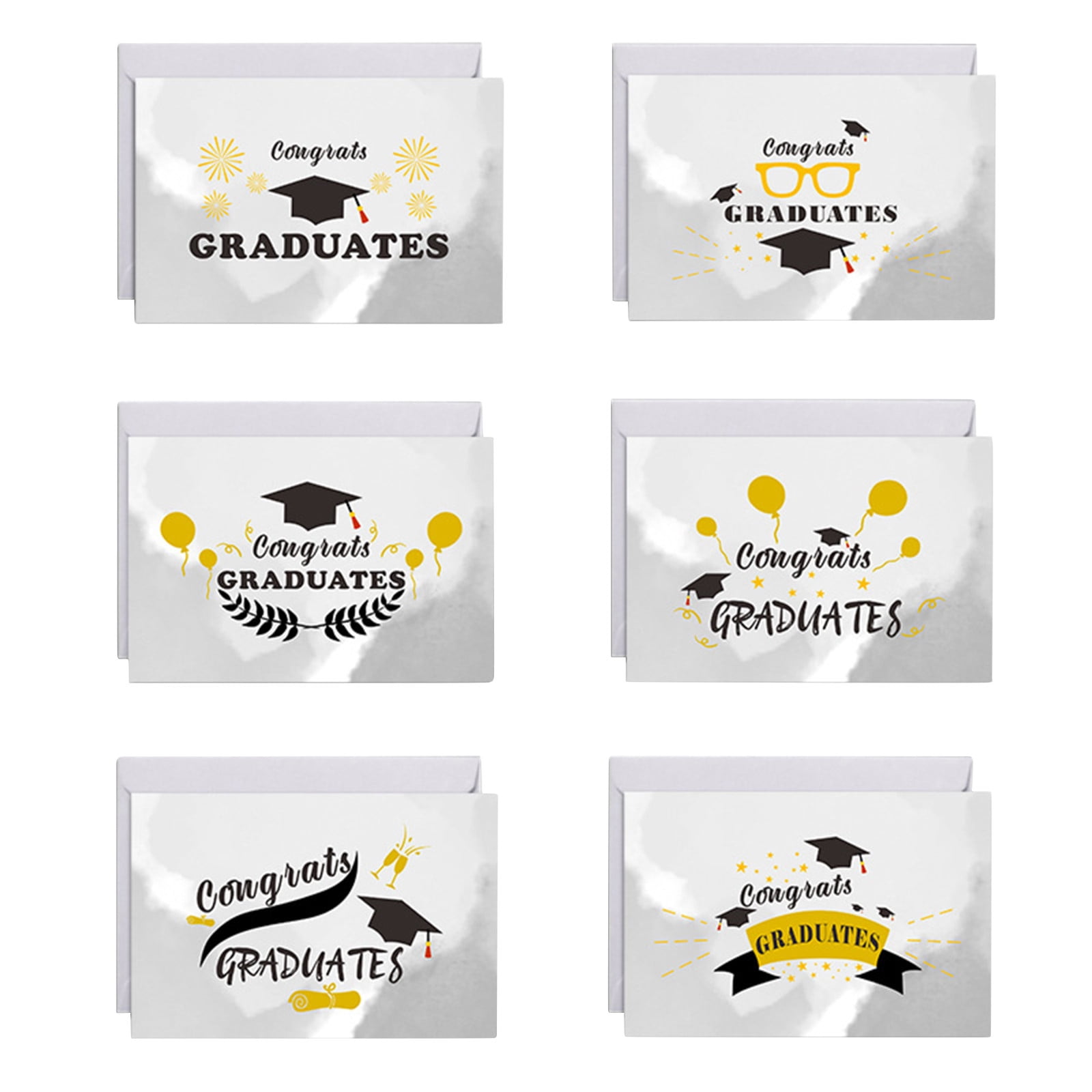 LUCKYXTT Congrats Graduates Greeting Cards Set 6 Unique Designs ...