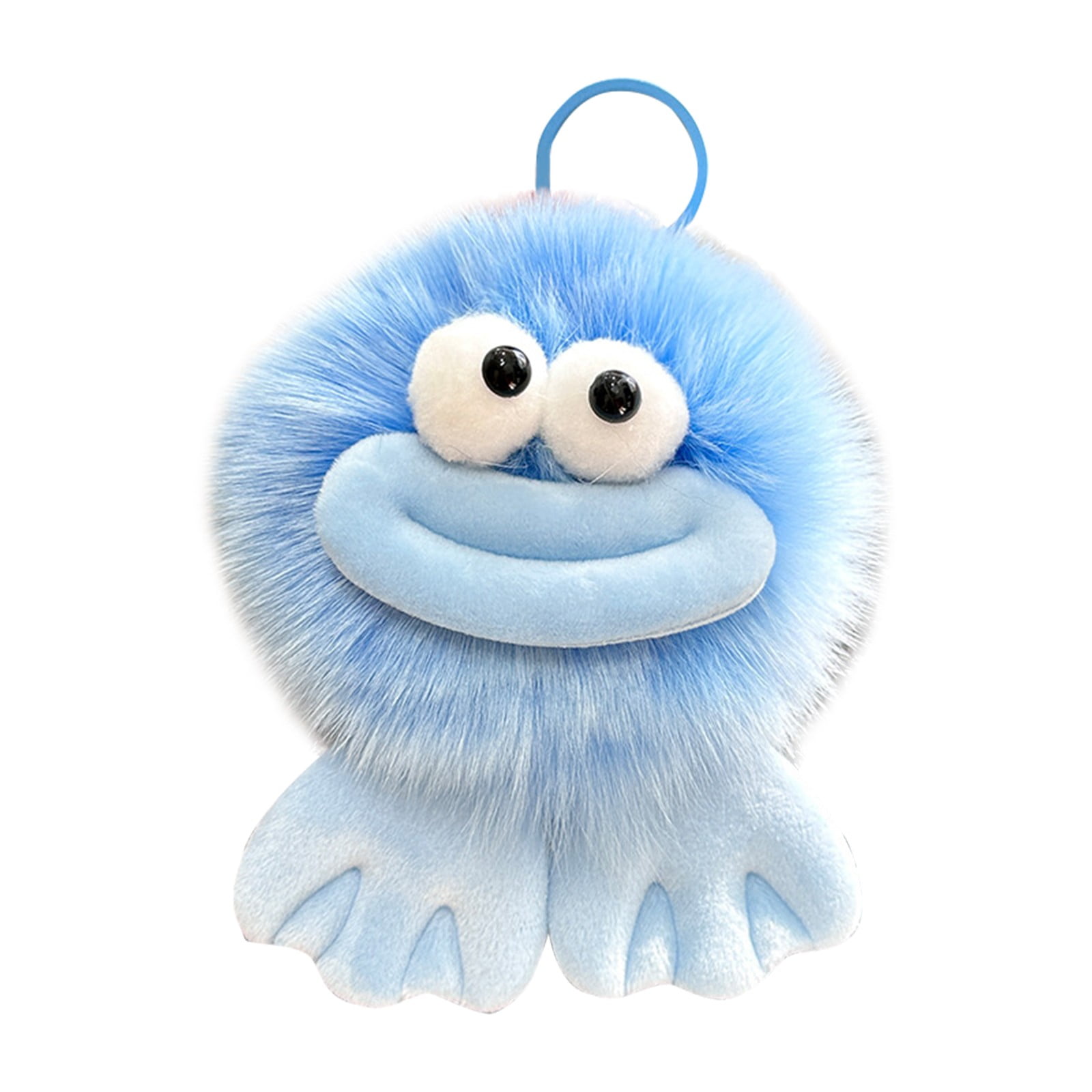 LUCKYXTT Cute Pink Plush Keychain Soft Fluffy Cartoon Character Bag ...